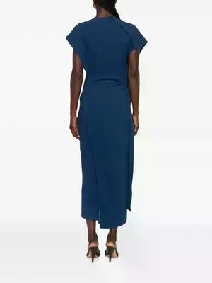 Victoria Beckham Draped Detail Midi Dress