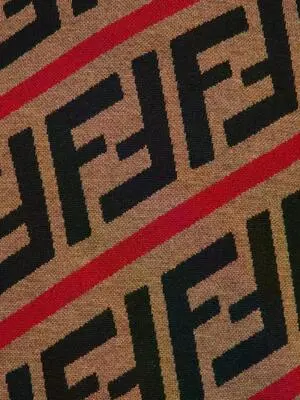 Fendi Ff Logo Diagonal Stripe Sweater