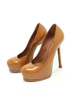 Saint Laurent Tribtoo Leather Platform Pumps