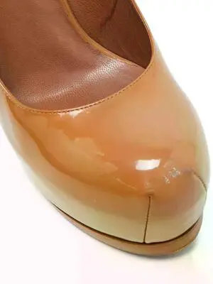 Saint Laurent Tribtoo Leather Platform Pumps