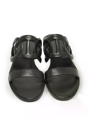 Hermès Leather Sandals - Black