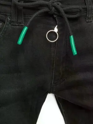 Off-White Logo Detail Slim Cut Jeans