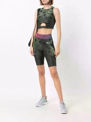Nike X Off White Polka-dot Performance Cropped Top - Green