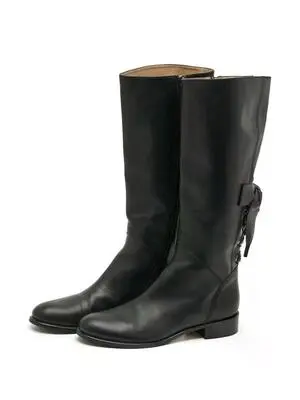 Valentino Garavani Leather Knee-high Boots - Black