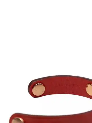 Hermès Leather And Gold Tone Studded Glove Clip Key Chain - Red