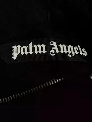 Palm Angels Logo-embroidered Half-zip Long Sleeve Sweater