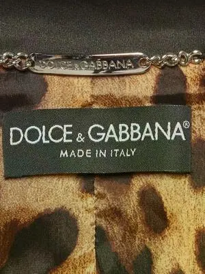 Dolce & Gabbana Satin Jacket With Leopard Lining