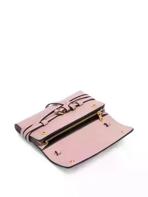 Moschino Buckled-detail Leather Wallet - Pink