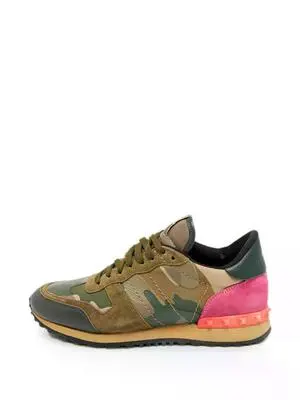 Valentino Garavani Rockrunner Camouflage-pattern Sneakers - Green