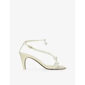 NEOUS Garnet Rope Leather Heeled Sandals - Bone