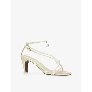 NEOUS Garnet Rope Leather Heeled Sandals - Bone