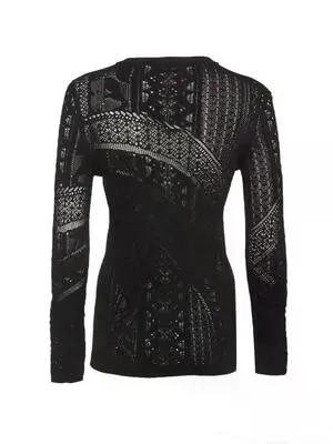 Roberto Cavalli Patterned Knit Long-sleeve Jersey