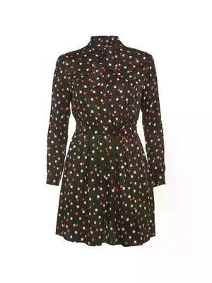 Saint Laurent Geometric Print Silk Mini Dress