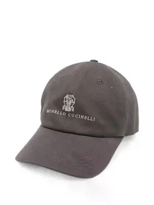 Brunello Cucinelli Embroidered Logo Baseball Cap - Grey