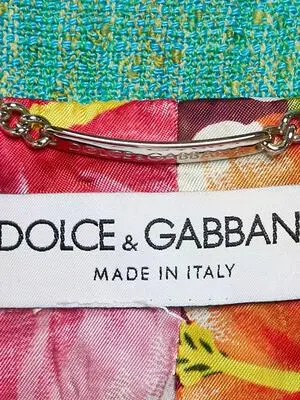 Dolce & Gabbana Single-breasted Textured Blazer With Floral Lining