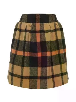 Sonia Rykiel Paris Plaid Wool Mini Skirt