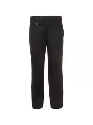 Loro Piana Gabardine Straight-leg Trousers - Black