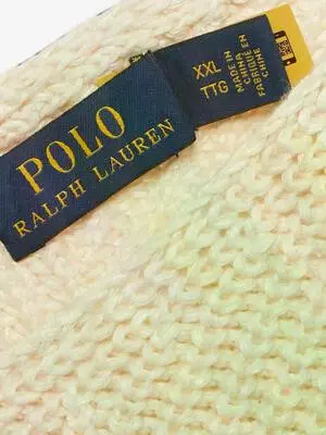 Polo Ralph Lauren Cream V-neck Long Sleeve Sweater