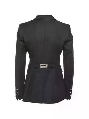 Versace Greca-detail Buckle Blazer