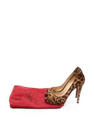 CHRISTIAN LOUBOUTIN Leopard Print Peep-toe Pumps