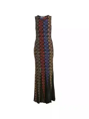 Roberto Cavalli Panelled Sleeveless Maxi Dress - Black