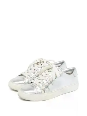 Tory Burch Leather Lace-up Sneakers With Ruffle Trim