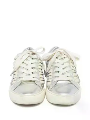 Tory Burch Leather Lace-up Sneakers With Ruffle Trim
