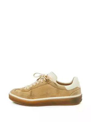 Loro Piana Suede Tennis Walk Sneakers - Neutrals