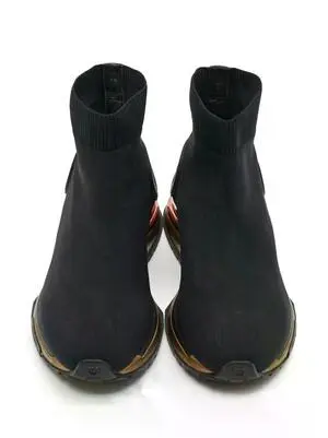 FERRAGAMO Gardena High-top Sneakers With Gancini Logo
