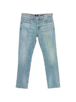 7 For All Mankind Faded Effect Logo Patch Jeans - Blue