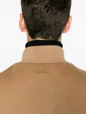 LARDINI Button-up Ribbed-trim Jacket