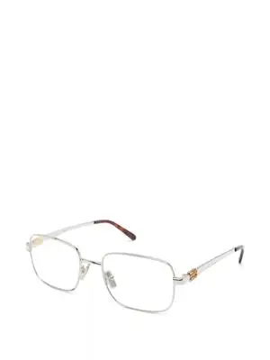Miu Miu Square-frame Glasses With Logo Plaque