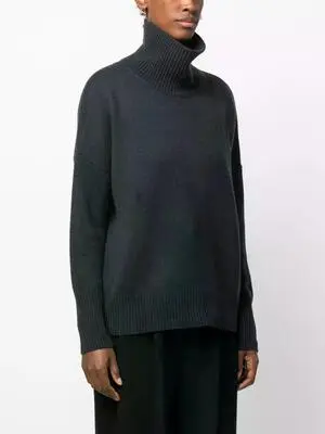 LISA YANG Funnel Neck Cashmere Jumper - Grey