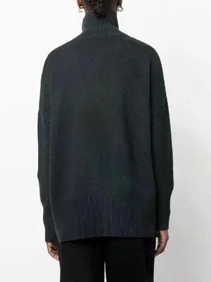 LISA YANG Funnel Neck Cashmere Jumper - Grey