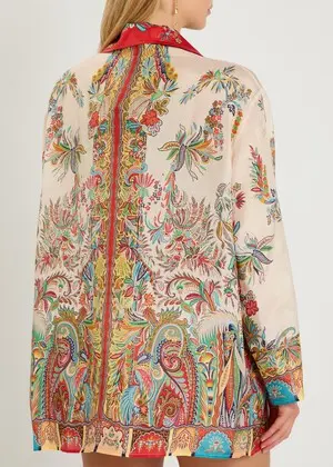 Etro Printed Silk Cover-up Shirt