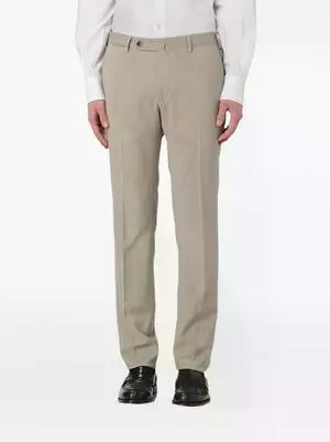 PT TORINO Tailored Pressed-crease Trousers - Neutrals