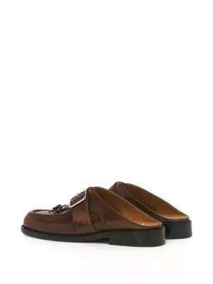 Marni Leather Buckle Sabot Mules