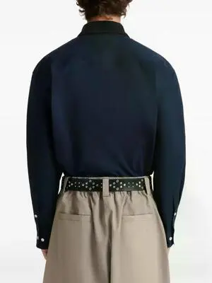 Marni Deep Poplin Shirt With Zipper Bib