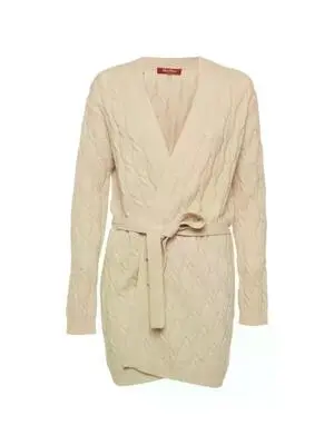 Max Mara Cable-knit Belted Cardigan