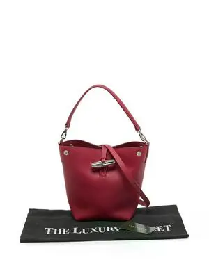 Longchamp Le Roseau Leather Bucket Bag