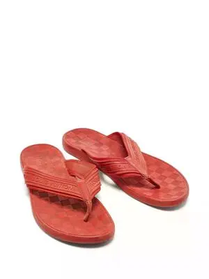 LOUIS VUITTON Checked Thong Flip Flops
