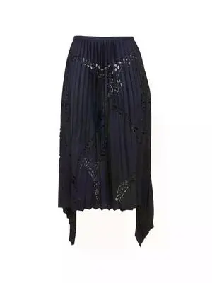 Emilio Pucci Laser-cut Plissé Midi Skirt