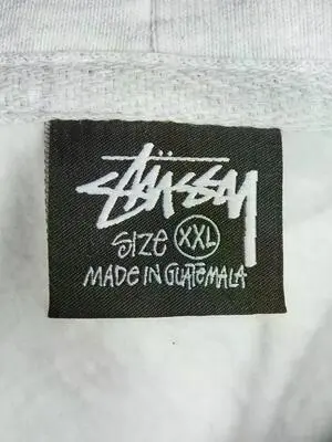 StÜssy Logo Print Hoodie - Grey