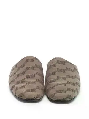Balenciaga Bb Monogram Canvas Mules