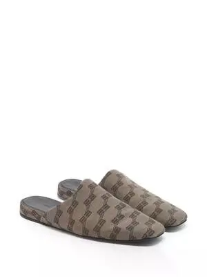 Balenciaga Bb Monogram Canvas Mules