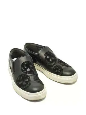 Alexander McQueen Skull Leather Slip-on Sneakers