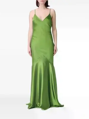 Elisabetta Franchi Satin Maxi Dress