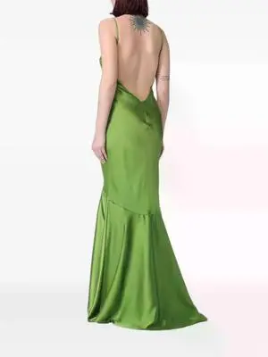 Elisabetta Franchi Satin Maxi Dress
