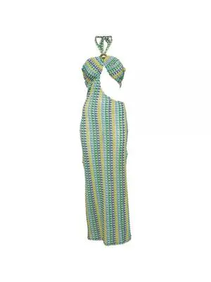 GIZEM PARÇALI Crochet-knit Maxi Dress - Neutrals