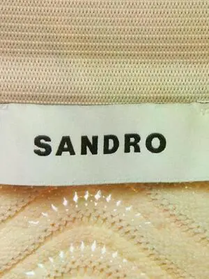 Sandro Textured-knit Scalloped-hem Mini Skirt